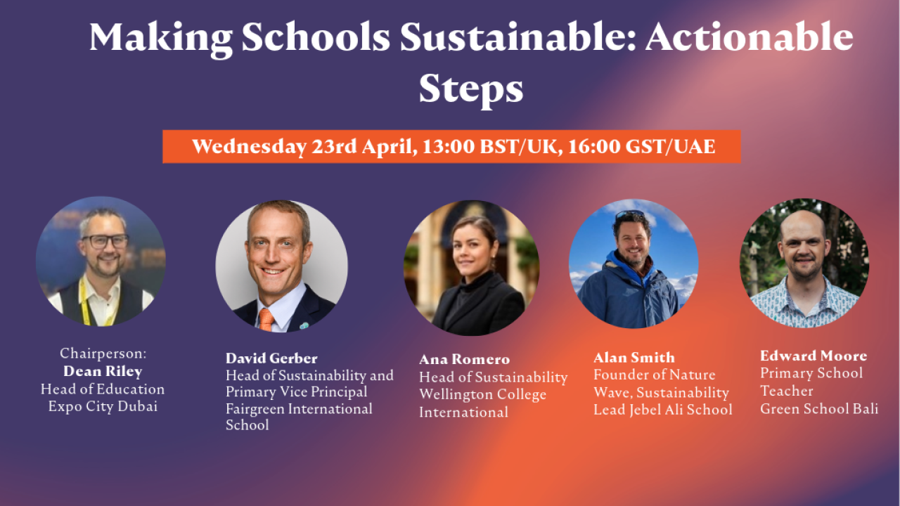 GESS Talks Webinar 36 - Making Schools Sustainable: Actionable Steps | GESS Education